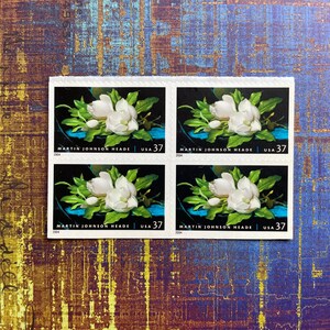 5 Magnolia 37 Cent Vintage Postage Stamps. Martin Johnson Heade ...