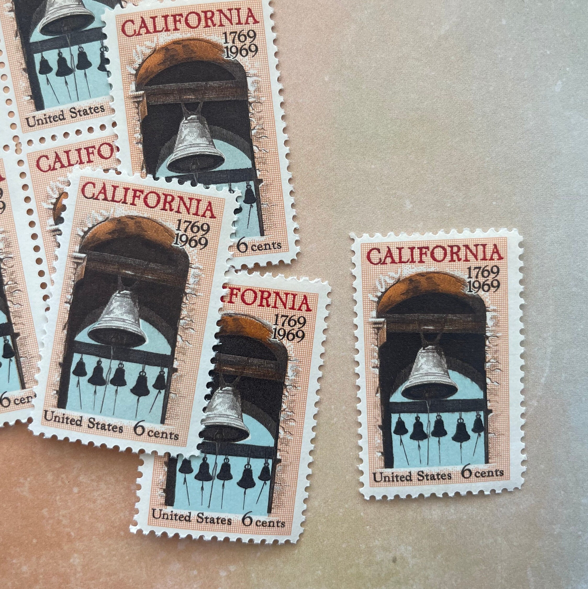 10 California Statehood 6 Cent Vintage Postage Stamps. Wedding Postage ...