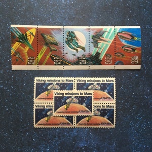5 Sci-fi Stamps and Postcards. Science Fiction Postage. Vintage Sci-fi ...