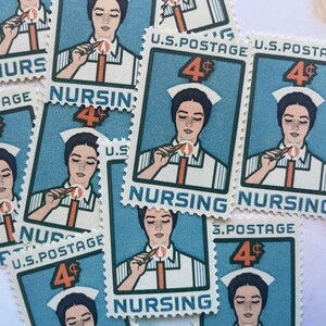 10 Nursing 4 Cent Vintage Postage Stamps. Wedding Postage. Postcrossing ...