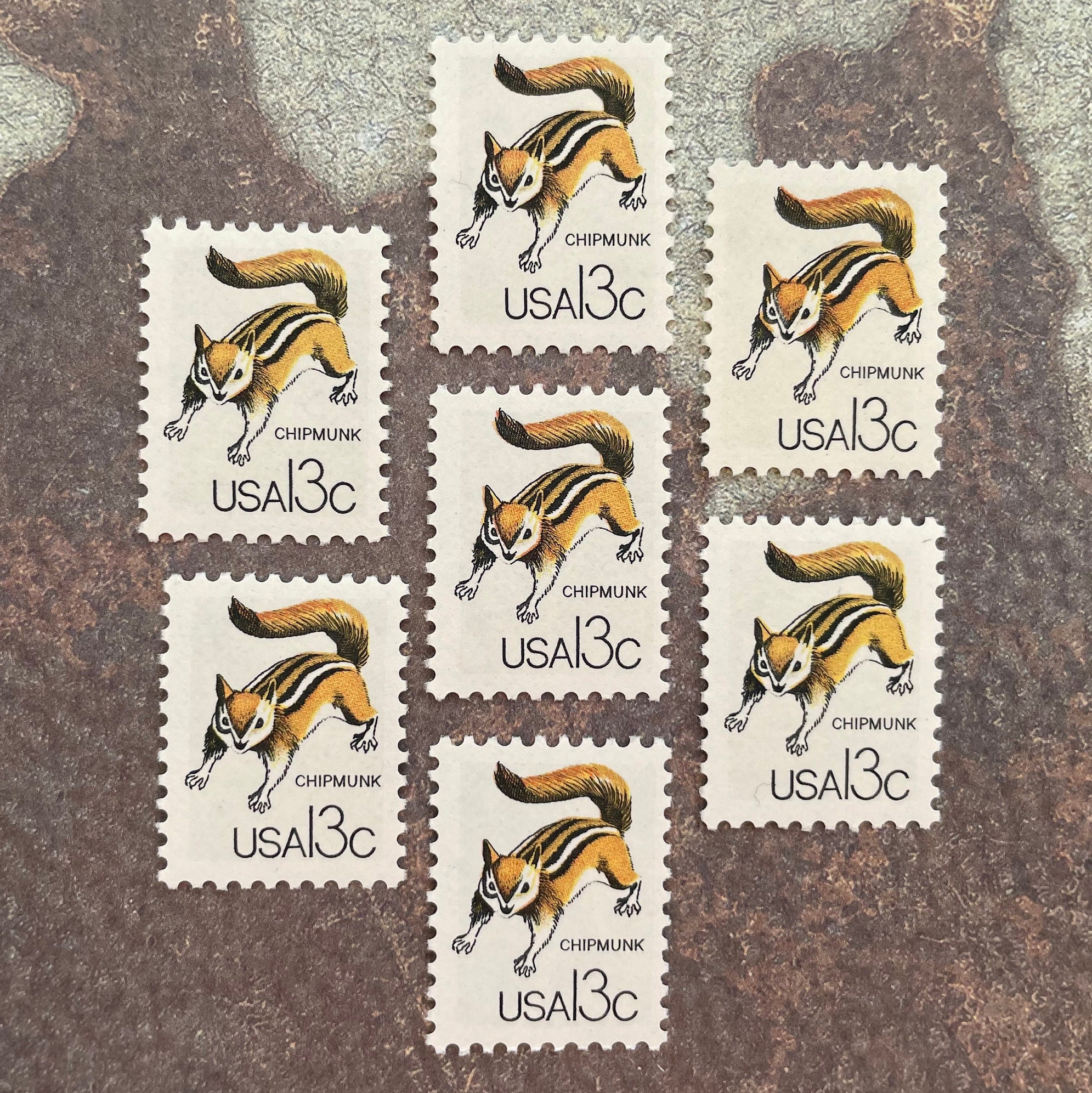 10 Chipmunk 13 Cent Vintage Postage Stamps. CAPEX North - Etsy