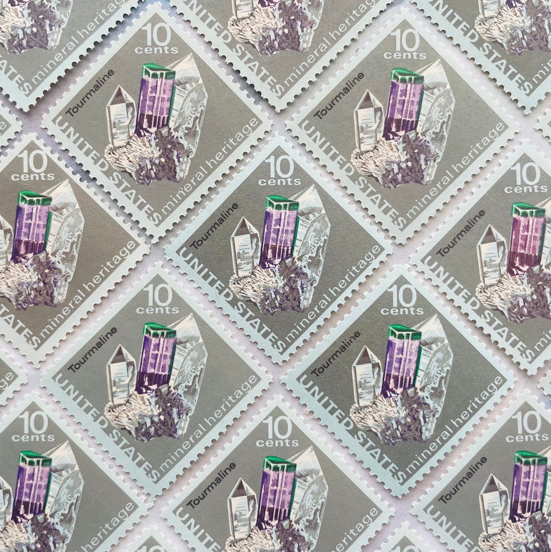 10 Mineral Heritage: Tourmaline 10 Cent Vintage Postage Stamps. Wedding ...