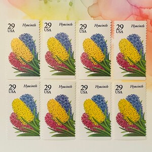 5 Hyacinth 29 Cent Vintage Postage Stamps. Spring Garden Flowers ...