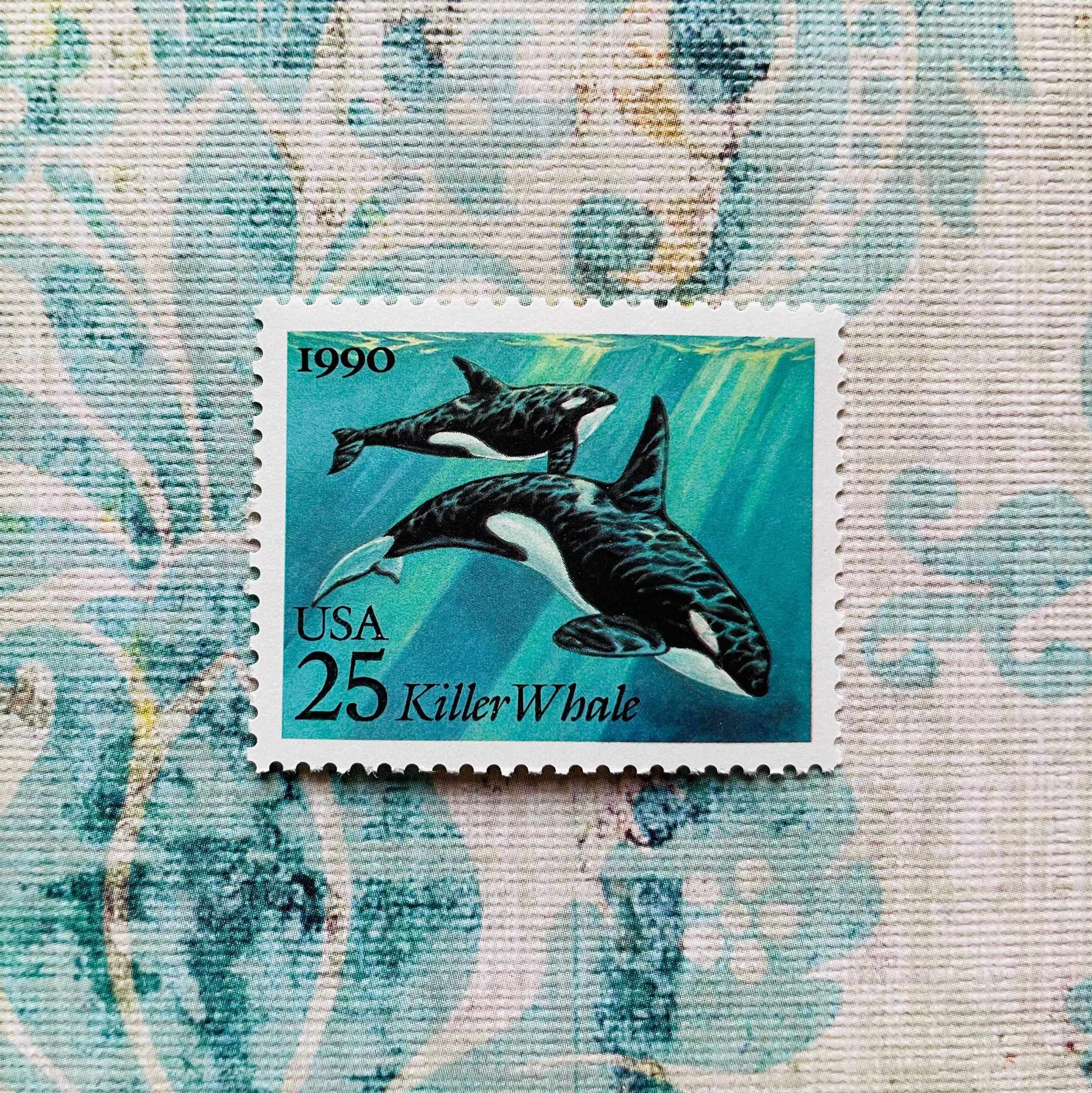 5 Killer Whale 25 Cent Vintage Postage Stamps. Orcas Sea | Etsy