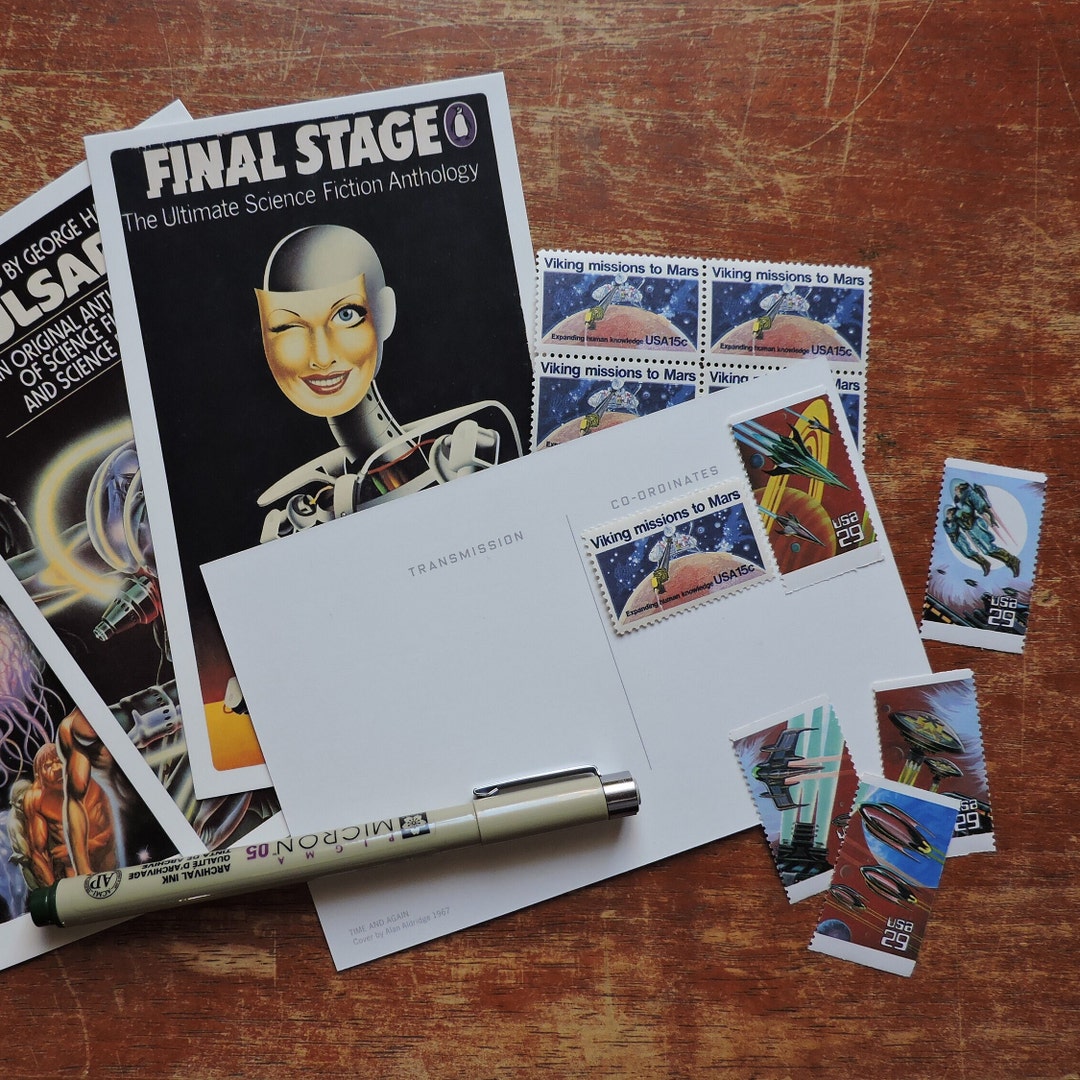 5 Sci-fi Stamps and Postcards. Science Fiction Postage. Vintage Sci-fi ...