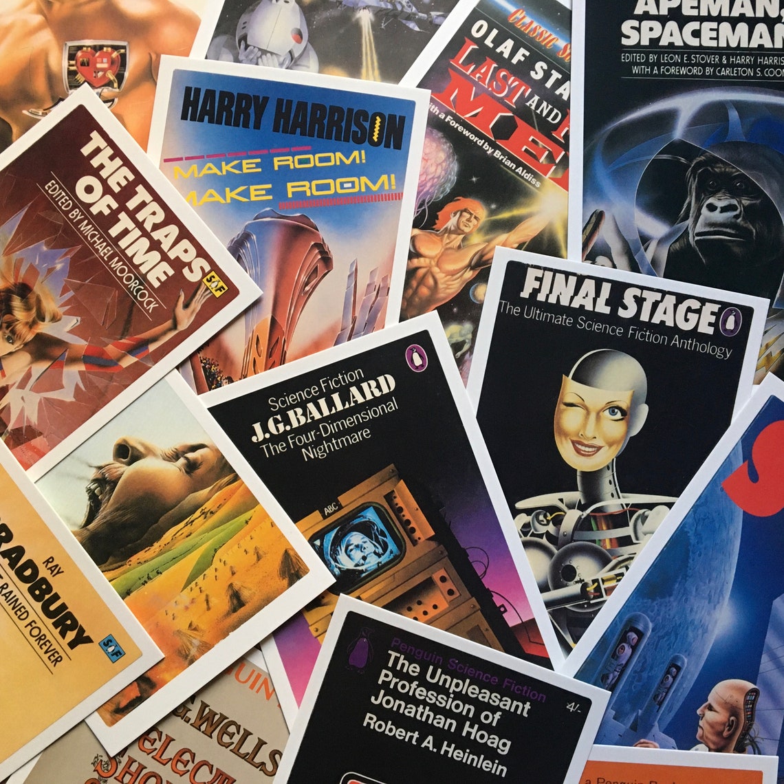 5 Sci-fi Stamps and Postcards. Science Fiction Postage. - Etsy