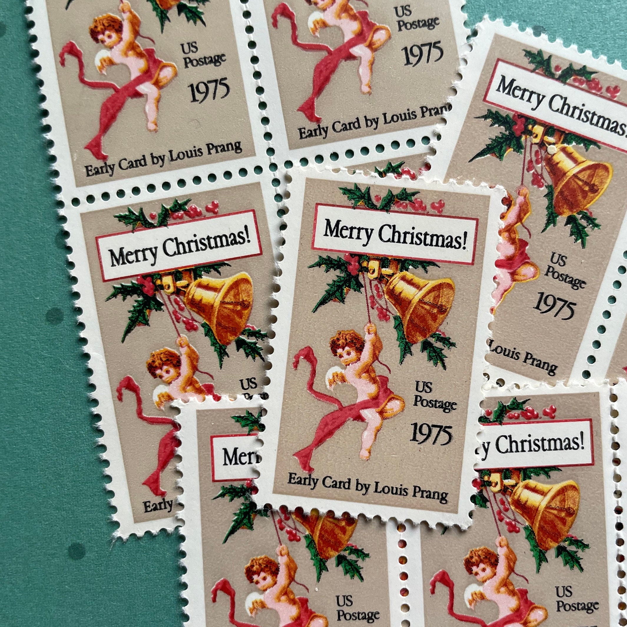 10 Merry Christmas 10 Cent Vintage Stamps. Vintage Postage Stamps ...