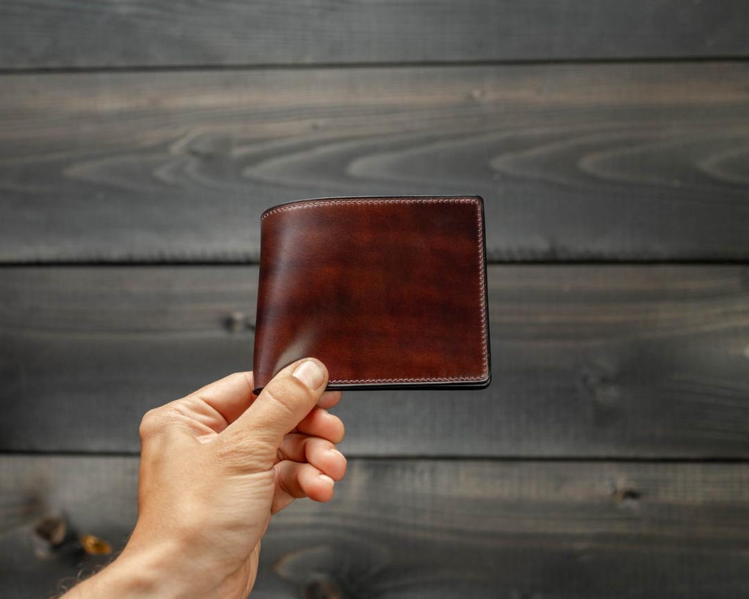 Marbled Color 8 Horween Shell Cordovan Leather Wallet - Handmade Wallet ...