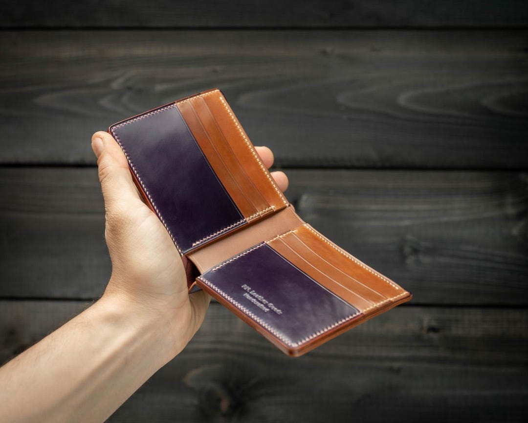 Premium Full Horween Shell Cordovan Leather Wallet Handmade Wallet ...