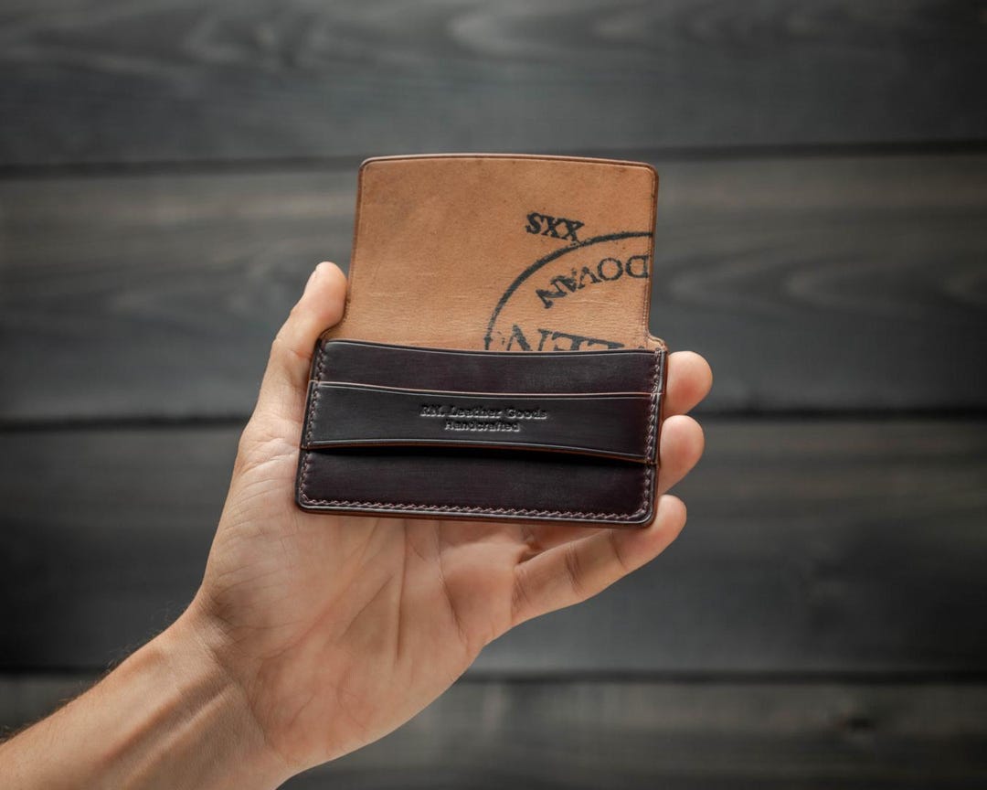 Simple Leather Card Wallet, Horween Shell Cordovan, Color 8 Shell ...