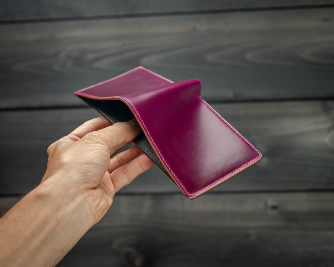 Handmade Ultra Violet Horween Shell Cordovan Wallet: RFID Blocking - Etsy