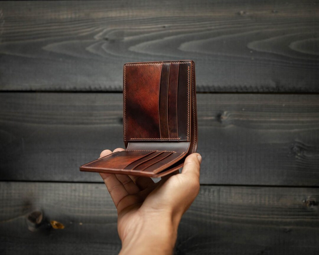 Premium Full Horween Shell Cordovan Leather Wallet - Handmade Bifold ...