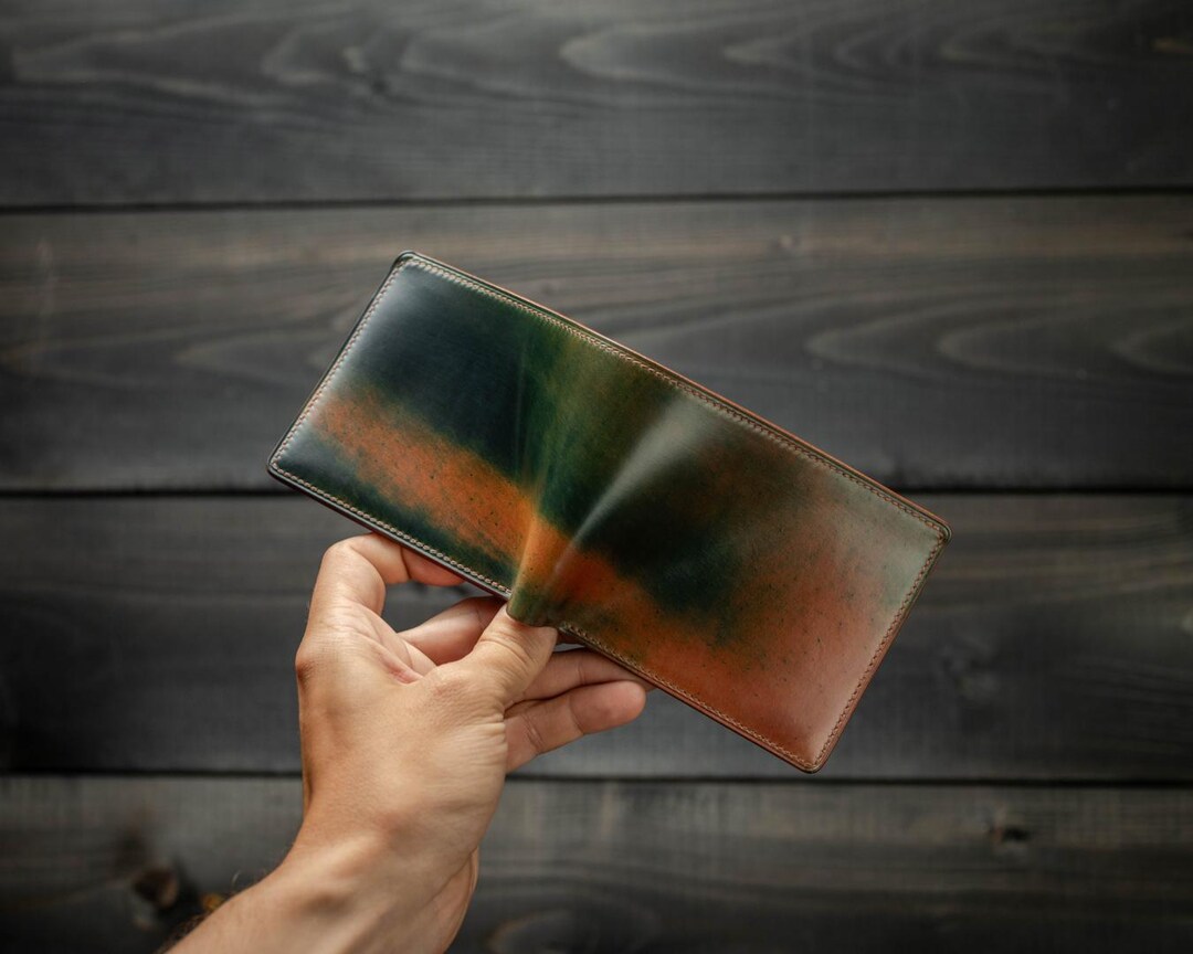 Premium Full Horween Shell Cordovan Leather Wallet - Handmade Bifold ...