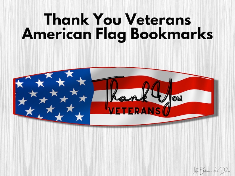 Thank You Veterans American Flag Printable Bookmarks, Veteran's Day ...