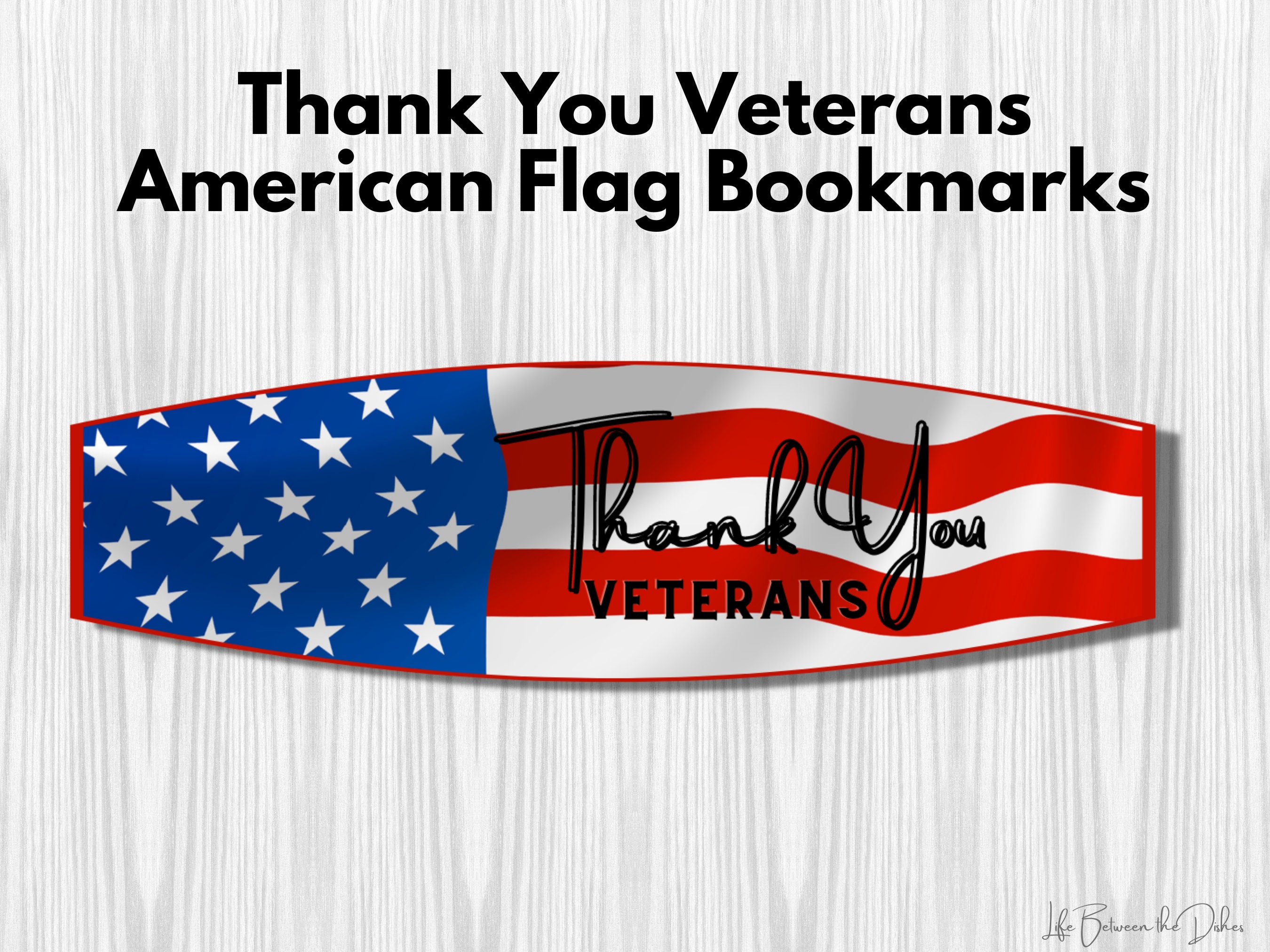 Thank You Veterans American Flag Printable Bookmarks, Veteran's Day ...