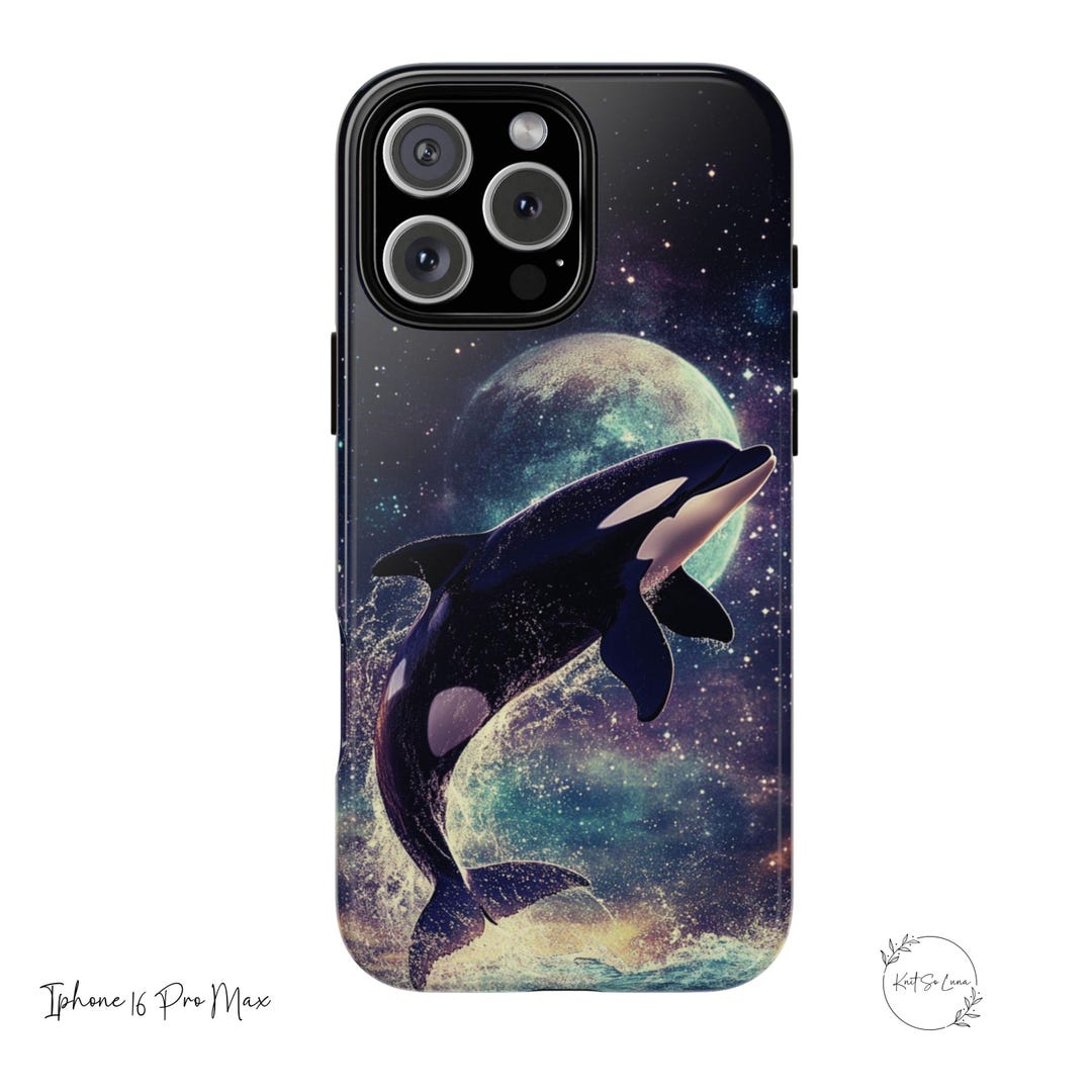Beautiful Orca Killer Whale Jumping Out of Water at Night, Whale Phone ...