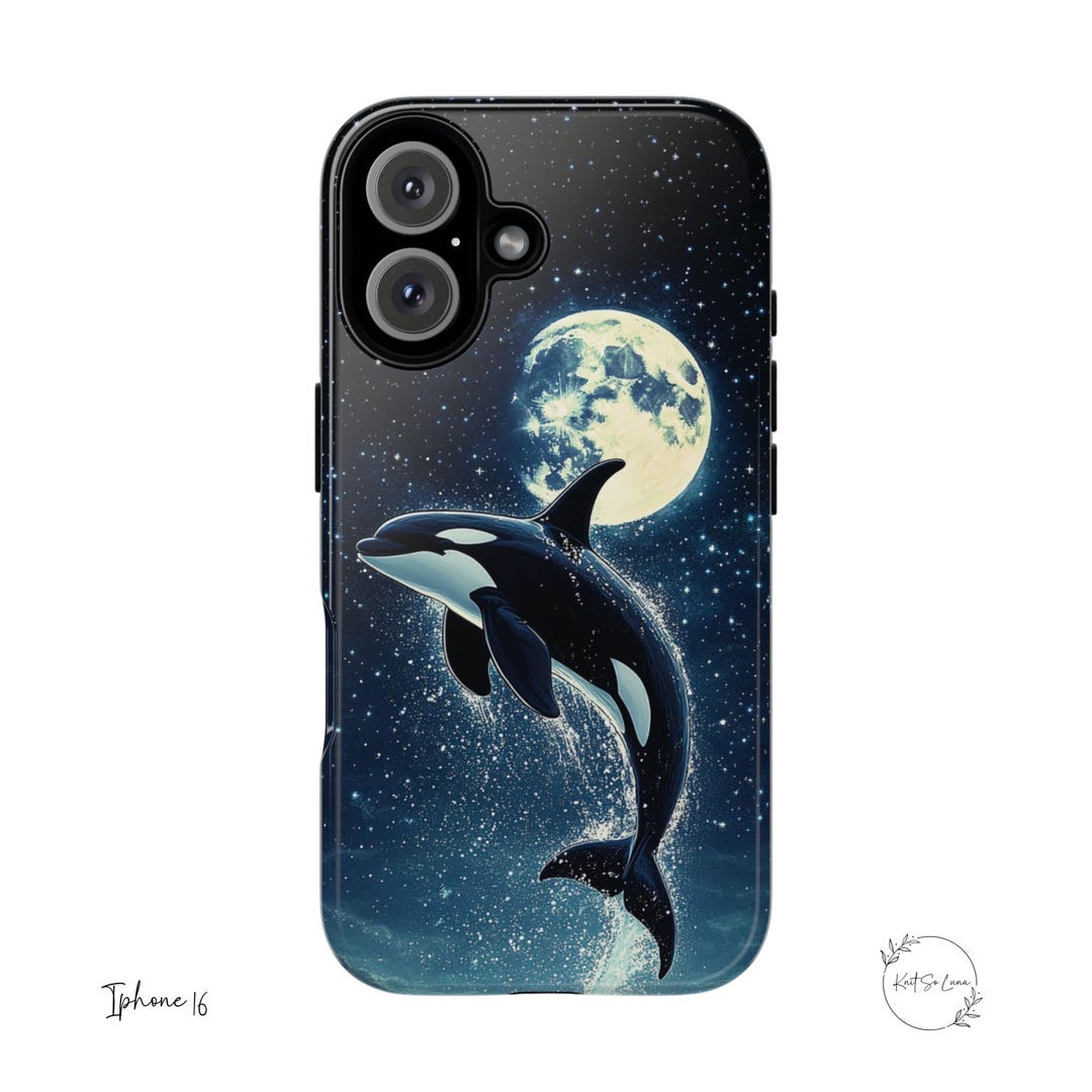 Beautiful Orca Killer Whale Jumping Out of Water at Night, Whale Phone ...