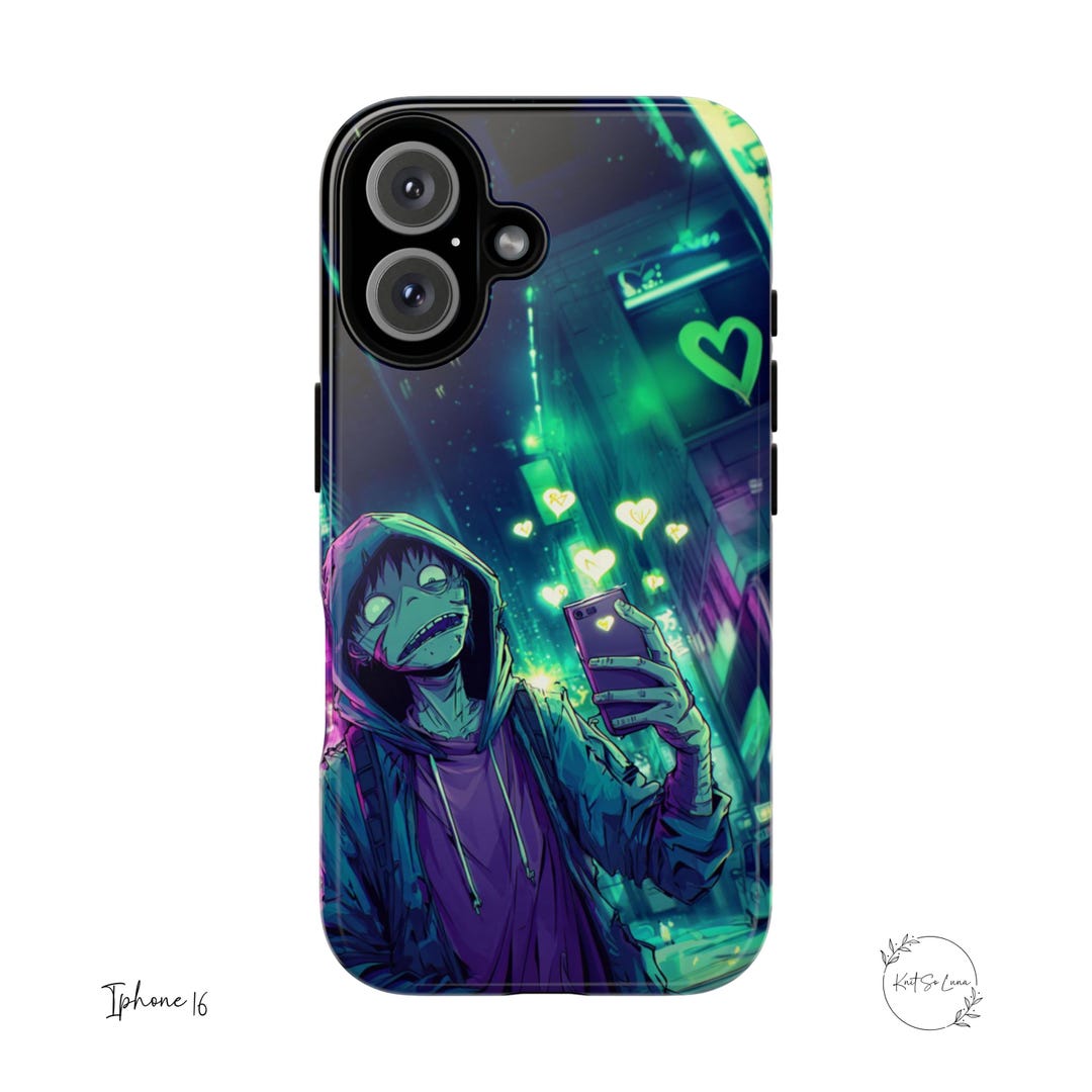 Anime Cyberpunk Phone Case: Neon City, Urban Streetwear Style - Etsy