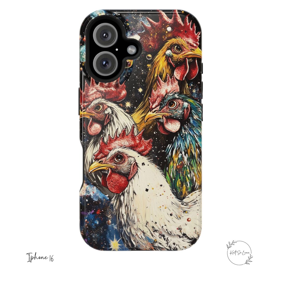 Vintage Chicken's in Space, Cool Cosmic Chicken Phone Case, New iPhone ...