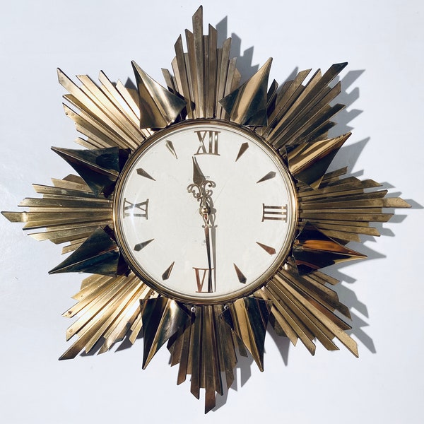 Gold Sun Clock - Etsy