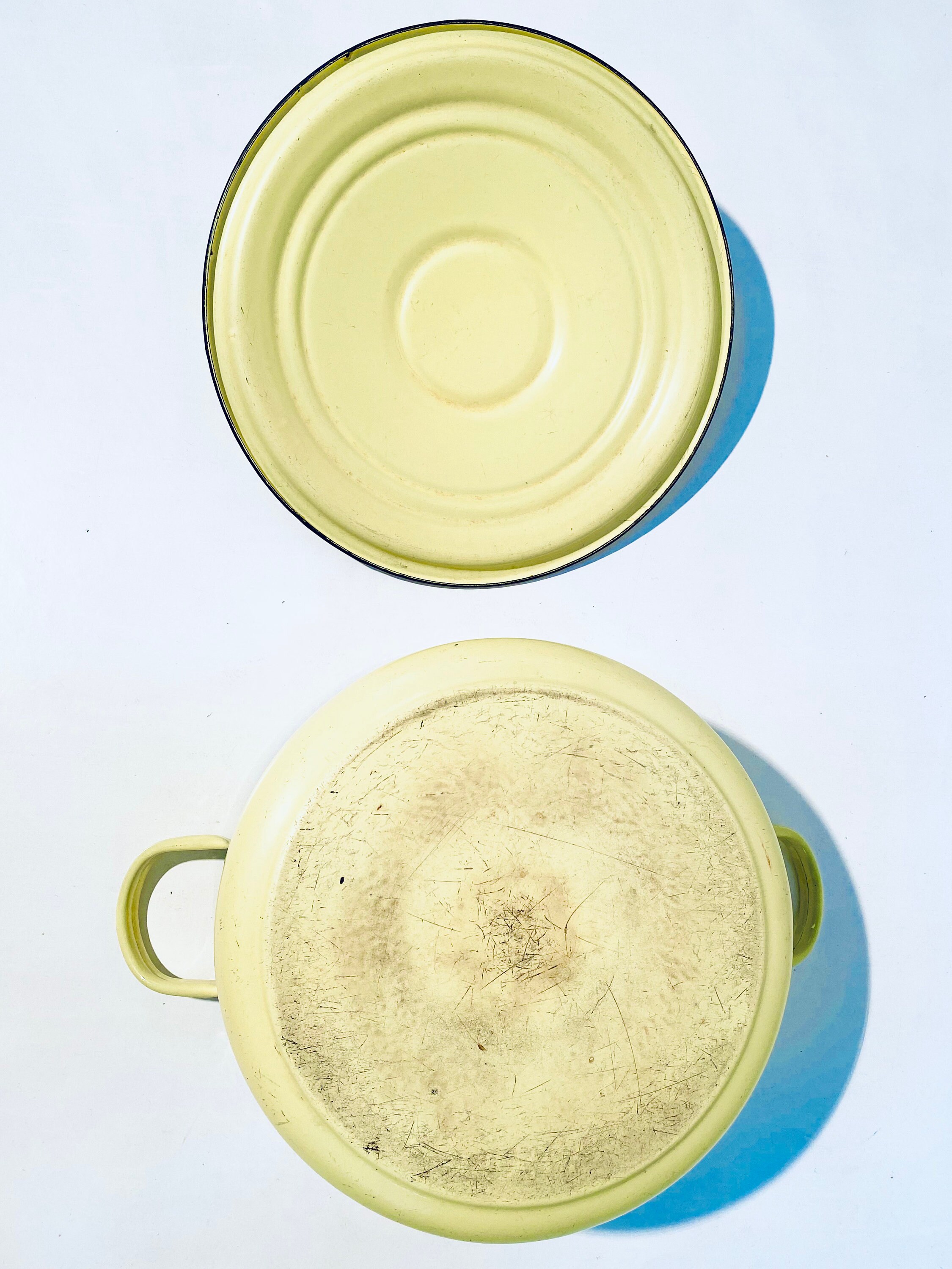 Vintage Yellow Enamel Cooking Pot Stew Pot Decoration / French - Etsy