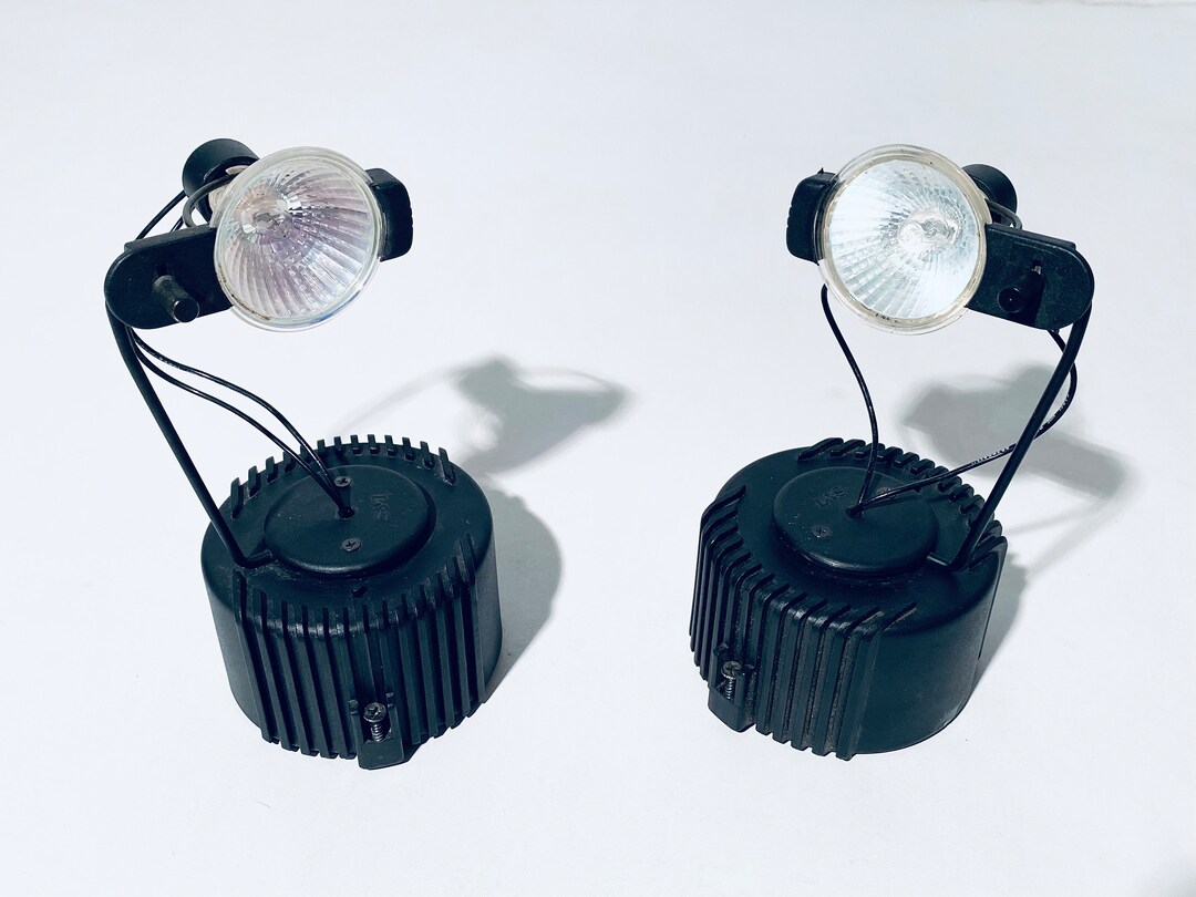 Two L&S Halogen Spotlight Lamps Black / 1990s Vintage Decor - Etsy