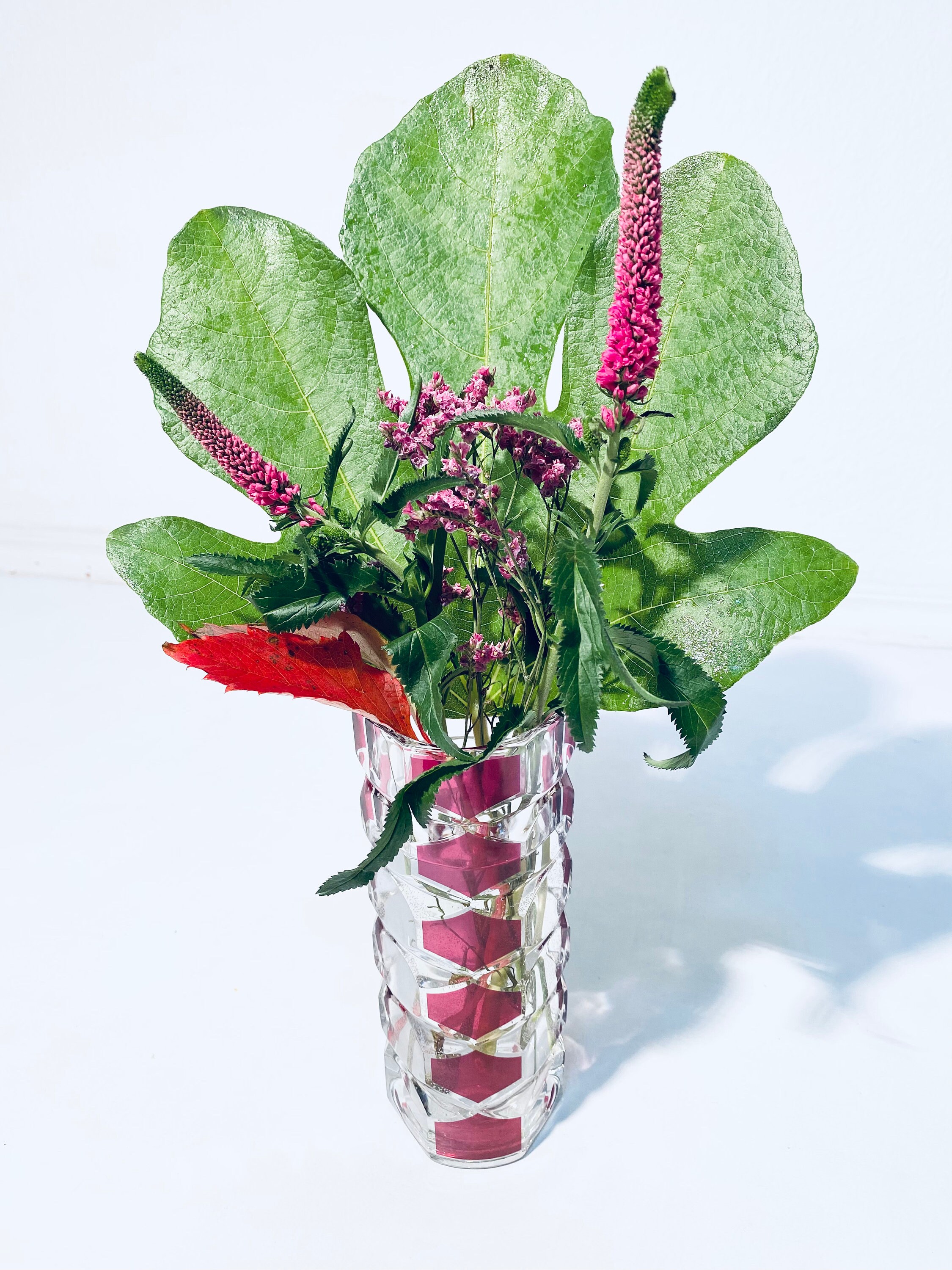 Triangular Glass Vase Art Deco Style / 1960s Vintage Decor - Etsy