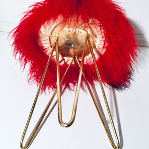 1970s Fluffy Space Age Stools / Original Flokati Vintage Furniture ...