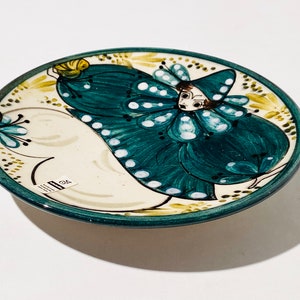 Willy Steinlin Switzerland Small Green Round Clown Ceramic Wall Plate ...