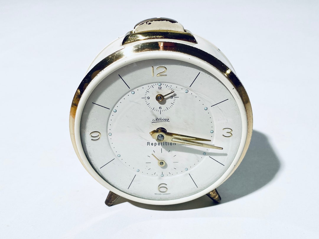 Mid-century Kaiser Repetition Bedside Alarm Clock Western Germany ...