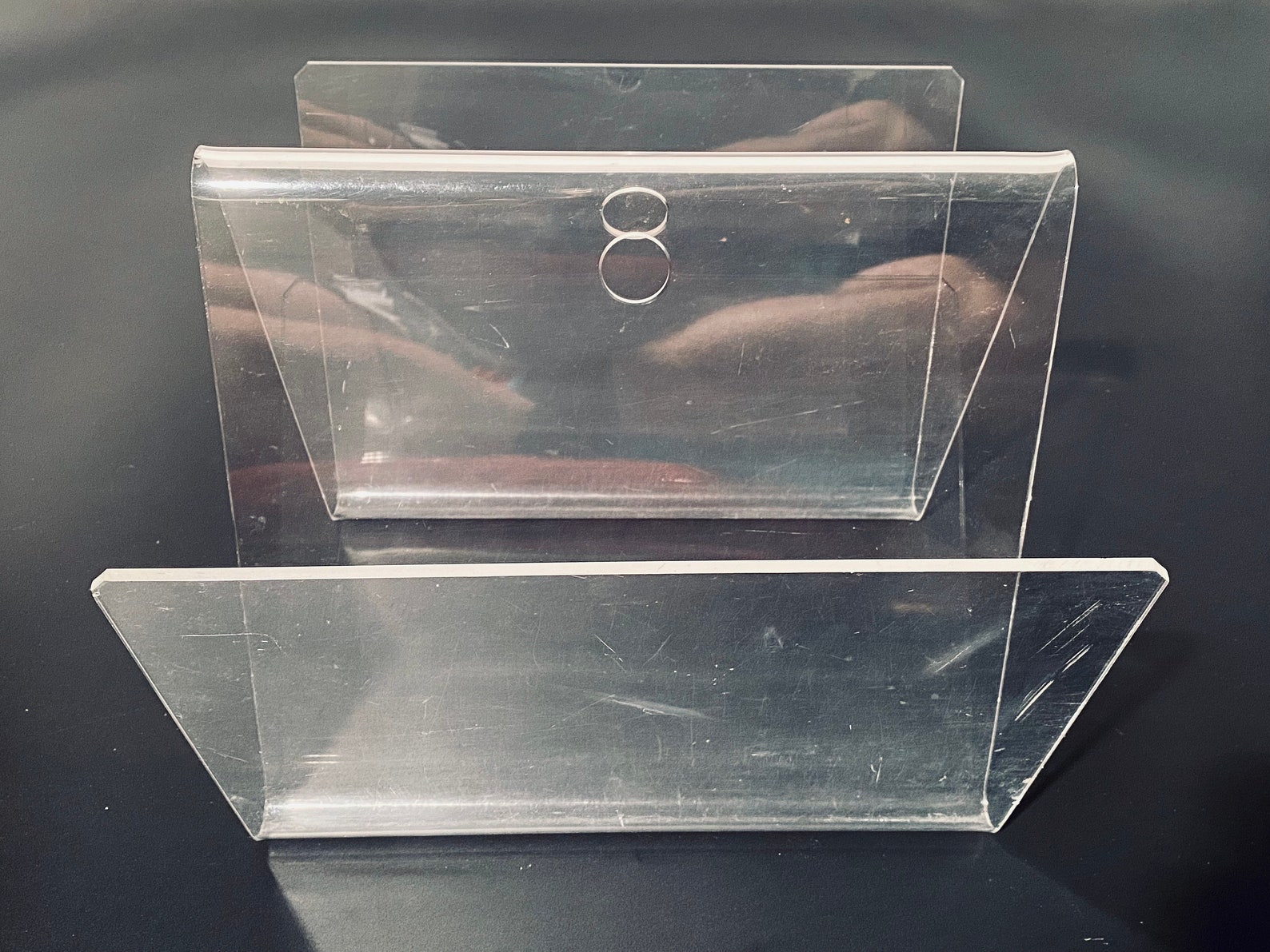 Plexiglass Perspex Magazine Newspaper Rack / Italy / 1980s Vintage ...