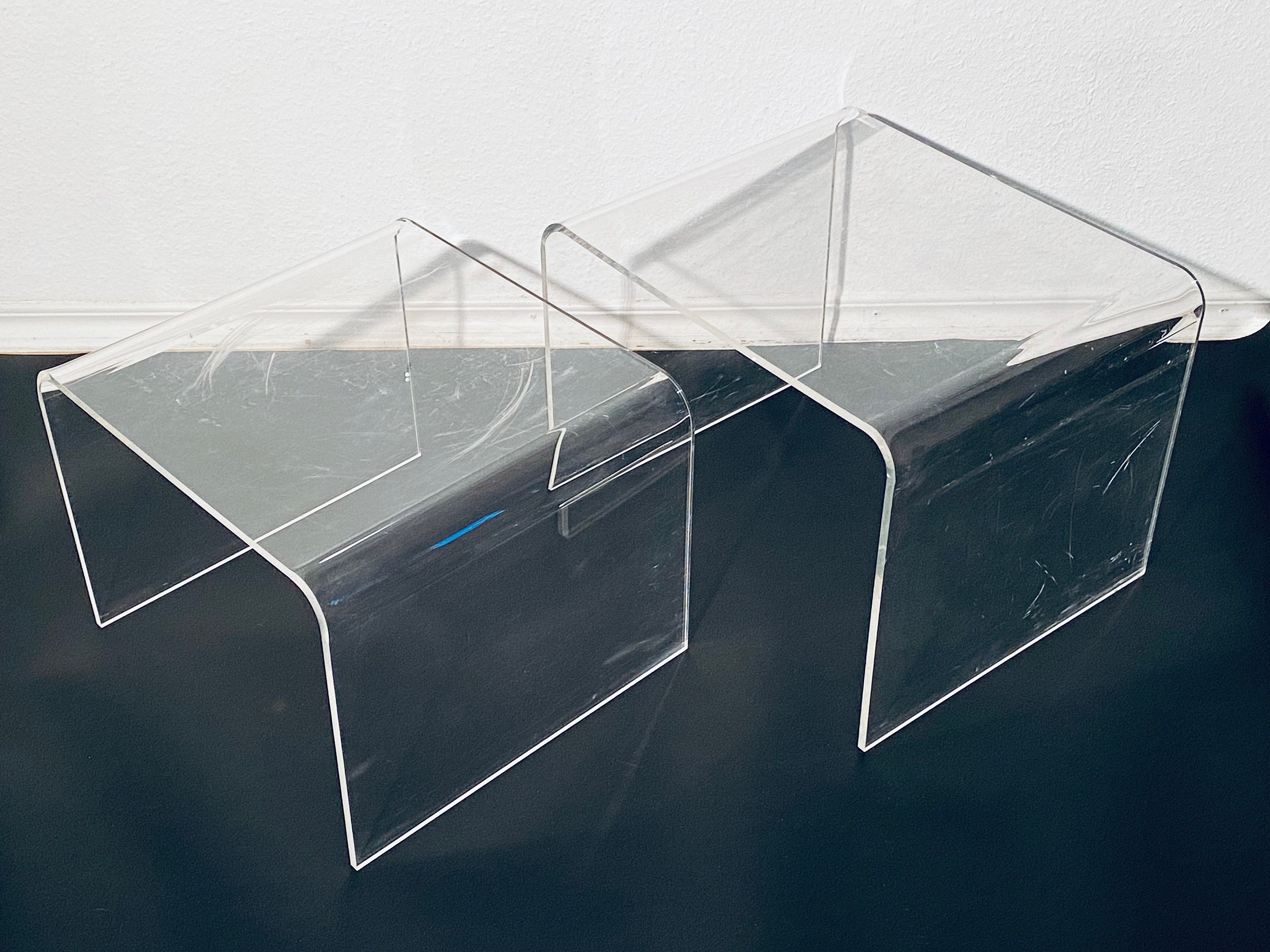 Two Plexiglass Perspex Tables 1980s / Vintage Decor - Etsy