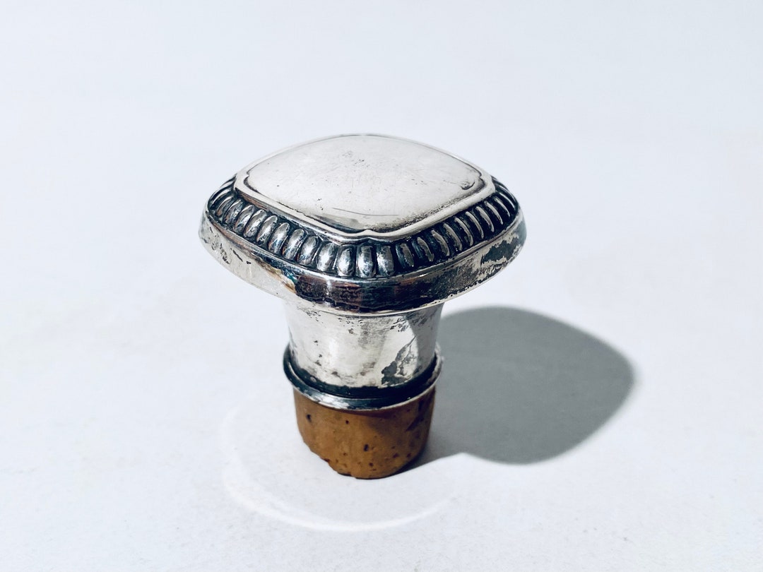1900s Jakob Grimminger Silver Cork Stopper 835 Silver / Antique Barware ...