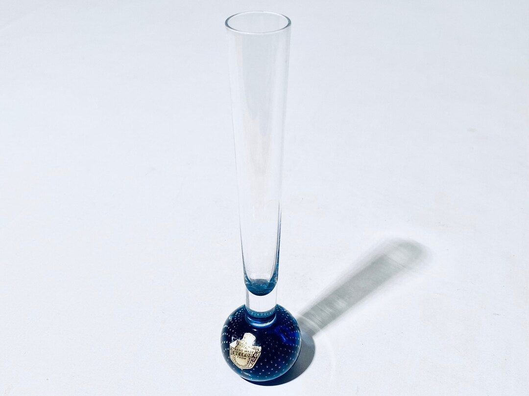 Belfor Czechoslovakia Crystal Glass Bud Vase With Controlled Bubble ...