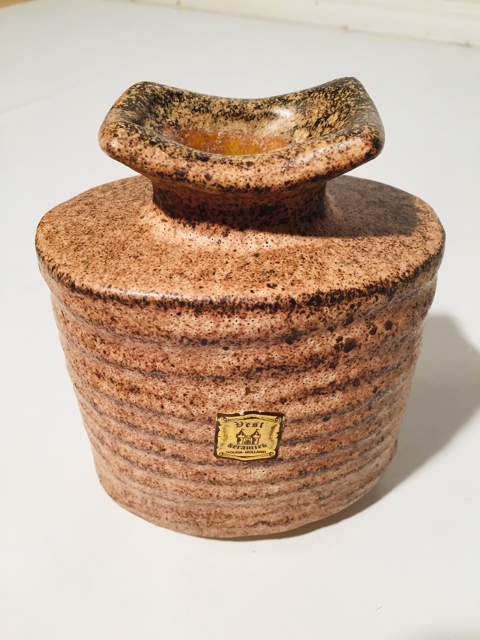 Vest Keramiek Gouda Holland Ceramic Brown Vase / 1960s Vintage - Etsy