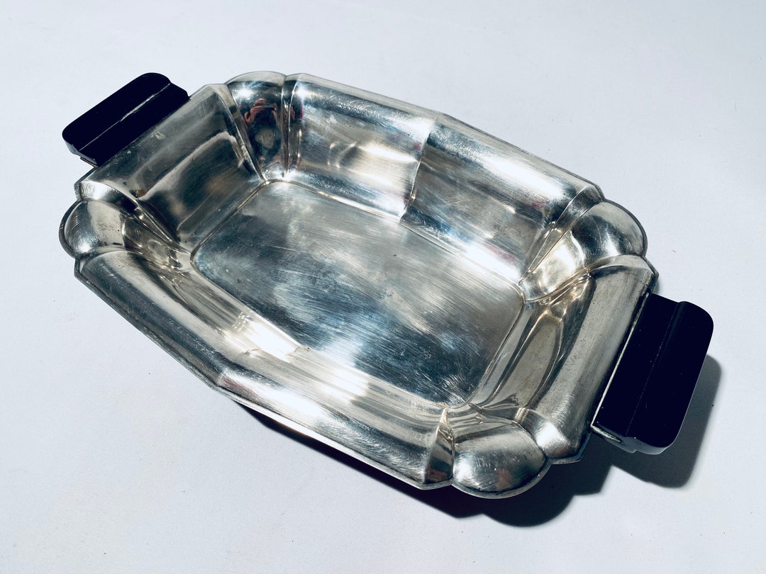 Art Deco Wellner Silver Plated Serving Tray / Fruit Bowl / Vintage ...