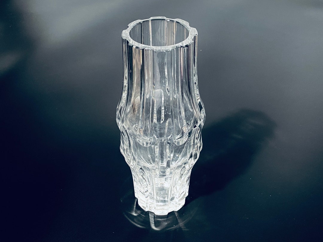 Vintage Large Crystal Glass Vase Nachtmann Germany / 1970s Vintage ...