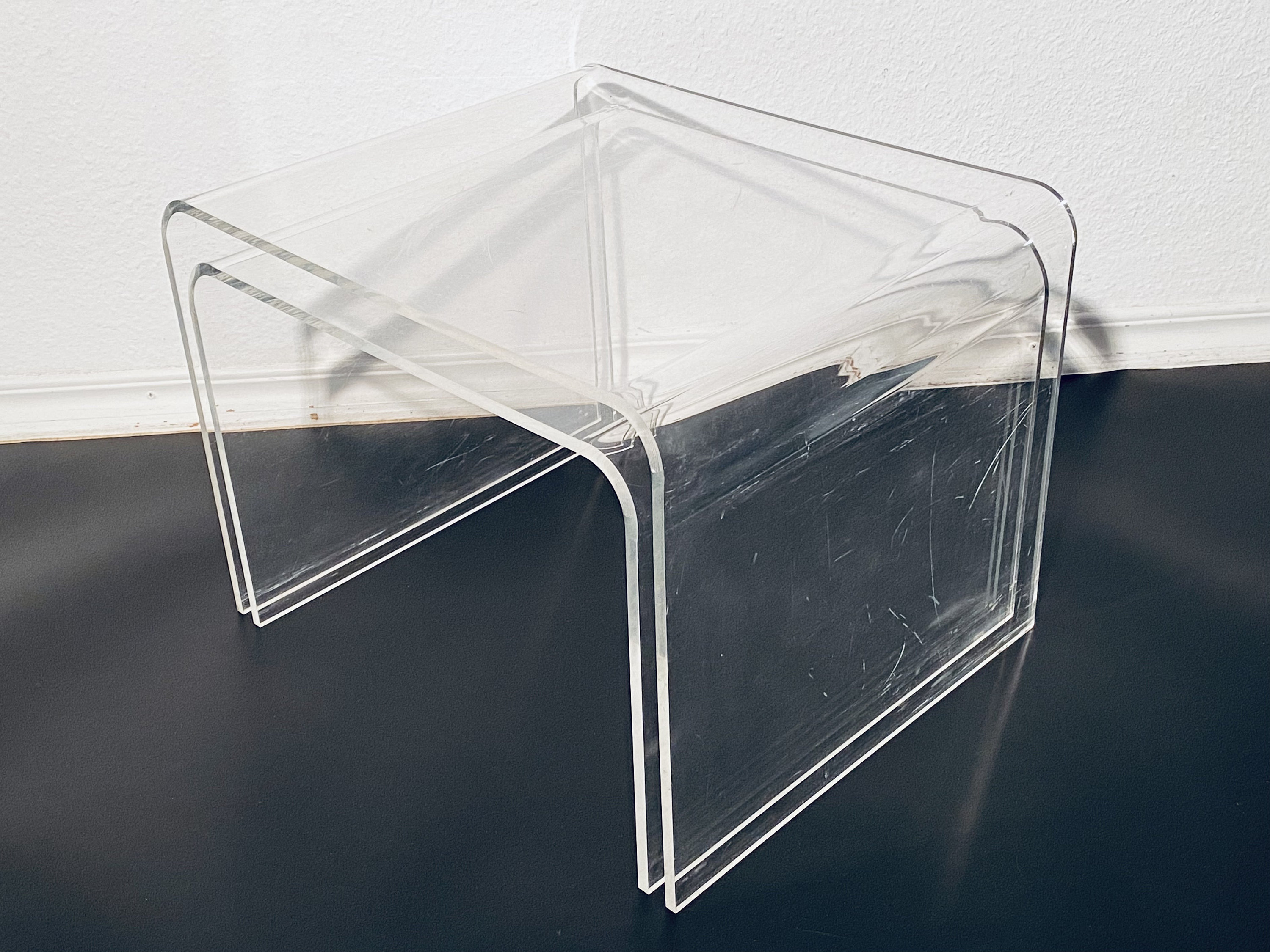 Two Plexiglass Perspex Tables 1980s / Vintage Decor - Etsy