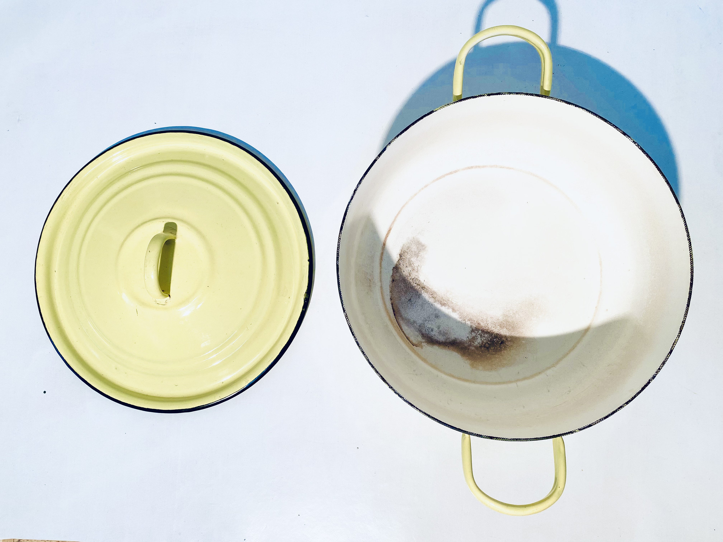 Vintage Yellow Enamel Cooking Pot Stew Pot Decoration / French - Etsy