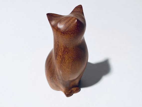 John Fox Wooden Cat Sculpture / Carving / Ornament / | Etsy