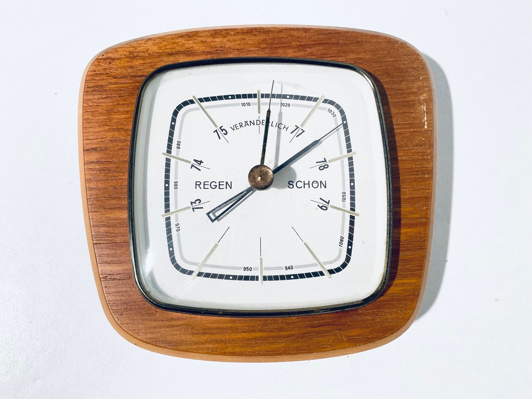 Mid-century Elegant Weather Station Barometer Thermometer / Vintage MCM ...
