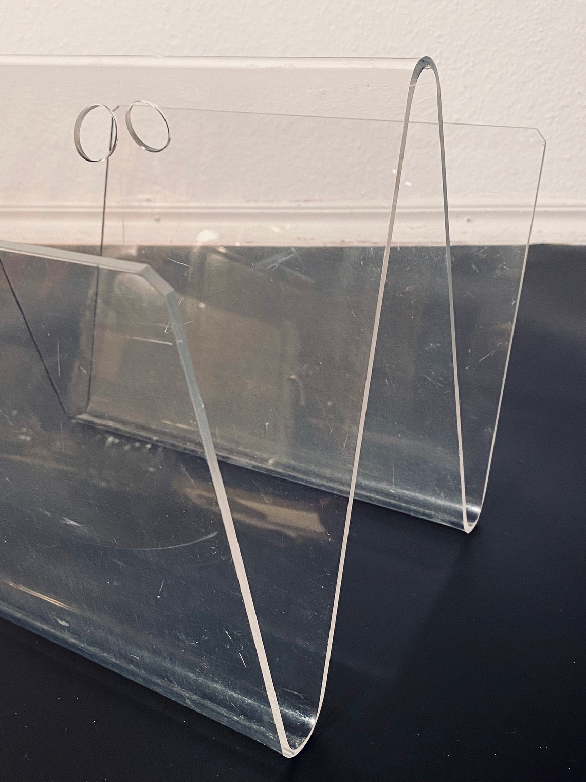 Plexiglass Perspex Magazine Newspaper Rack / Italy / 1980s Vintage ...