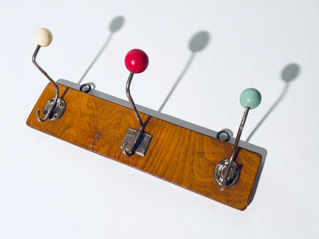 1950s Wooden Coat Rack Clothes Rack / Vintage Mid-century Home Decor ...