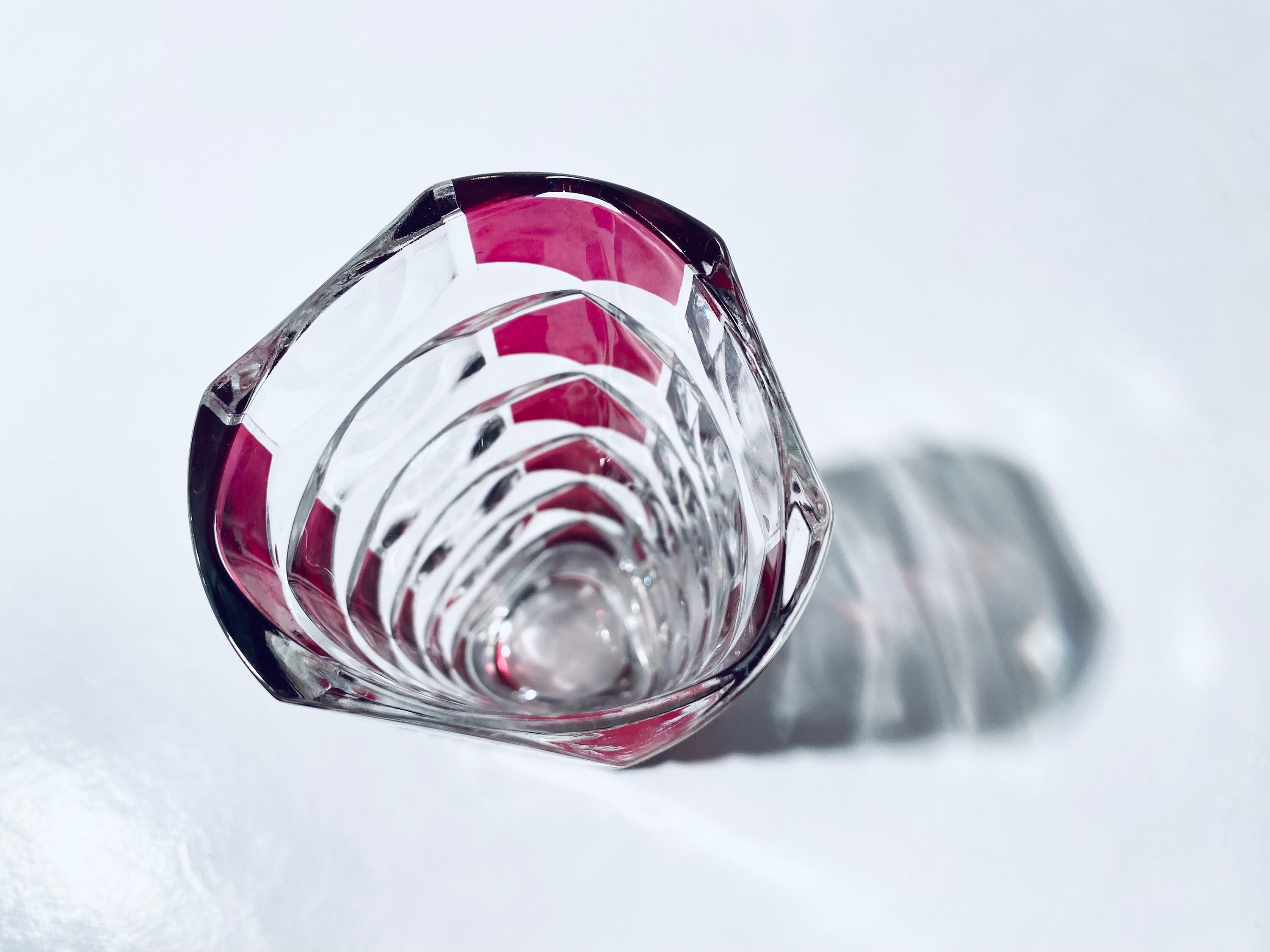 Triangular Glass Vase Art Deco Style / 1960s Vintage Decor - Etsy