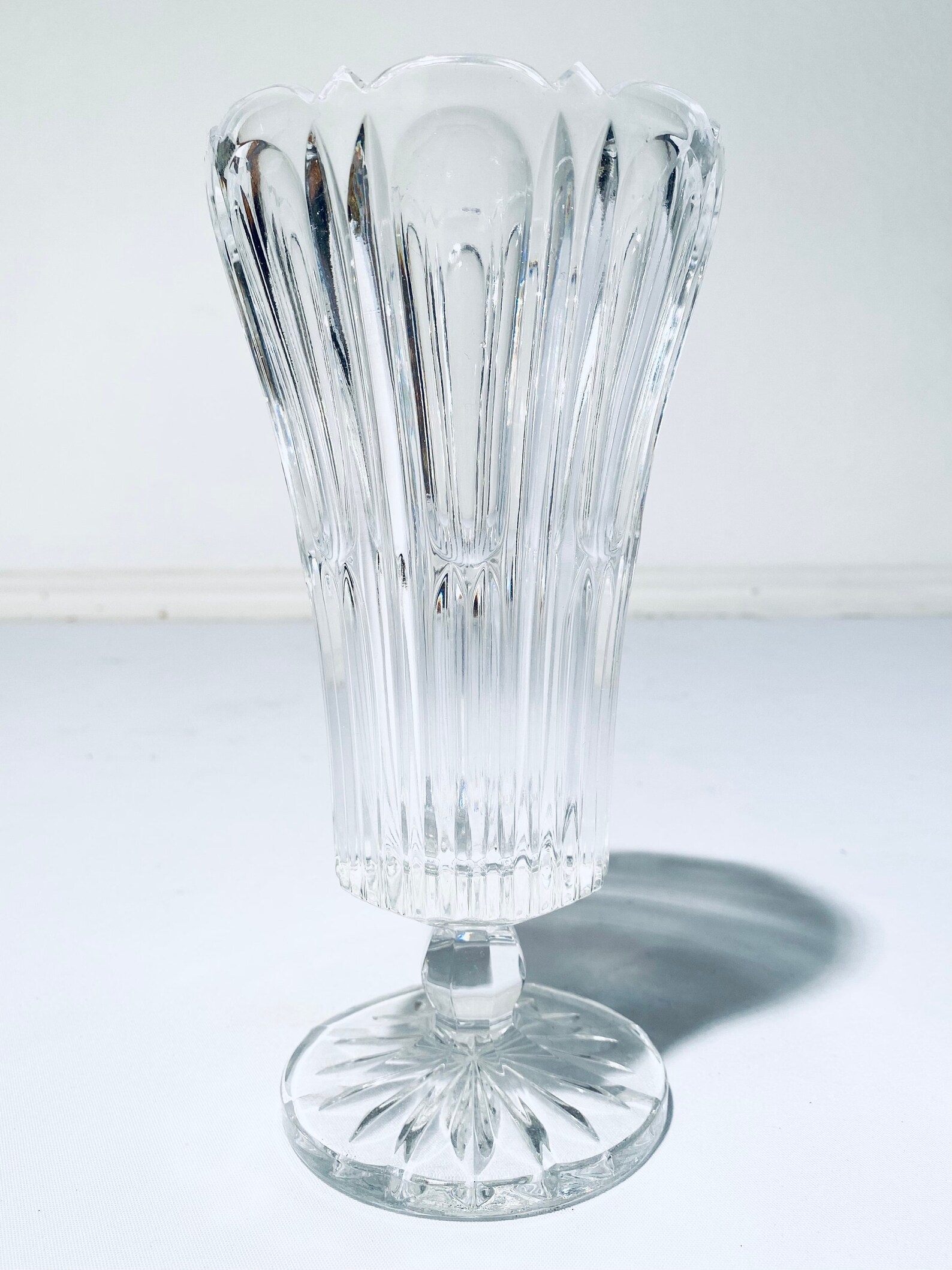 Crystal Glass Vase / Ice Cream Sundae Glass / 1960s Vintage | Etsy