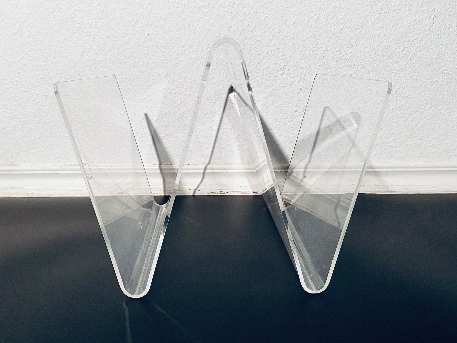 Plexiglass Perspex Magazine Newspaper Rack / Italy / 1980s Vintage ...