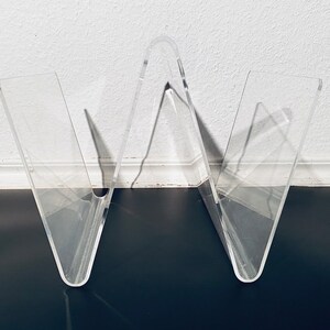 Plexiglass Perspex Magazine Newspaper Rack / Italy / 1980s Vintage ...