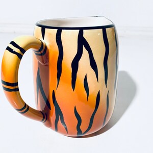 Tiger Decor Ceramic Jug Vase / Genmert Jungle Ware Vintage Decor - Etsy