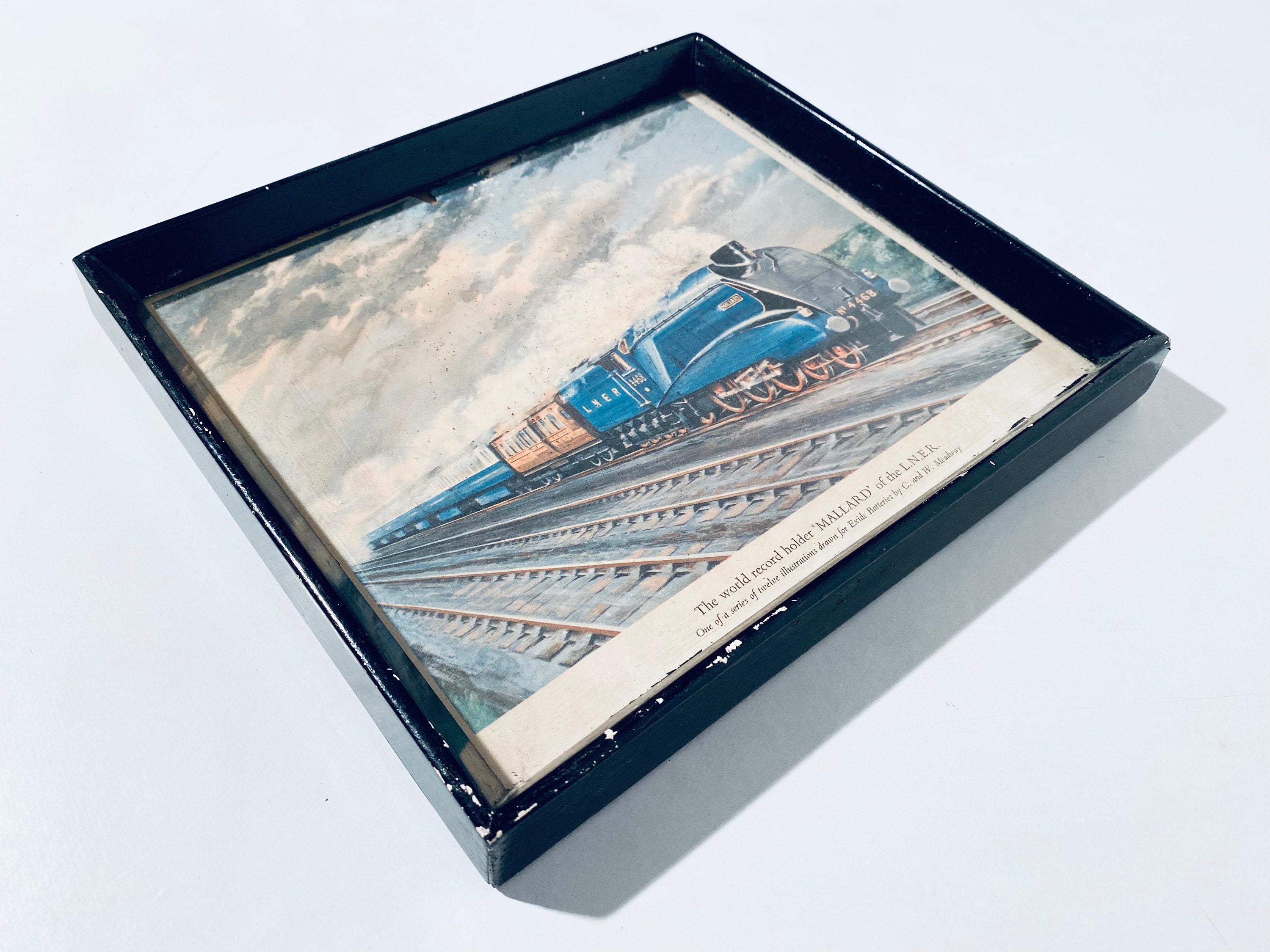 Mallard Locomotive Train Picture Wooden Frame / 40s Vintage - Etsy