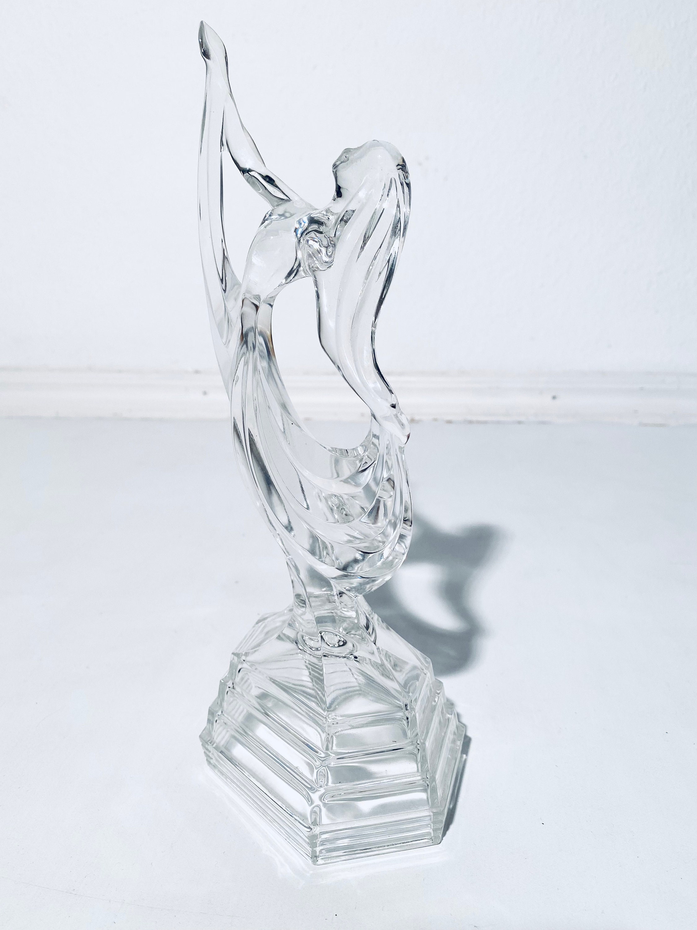 RCR Royal Crystal Rock Female Dancer Glass Ornament Figurine / Vintage ...